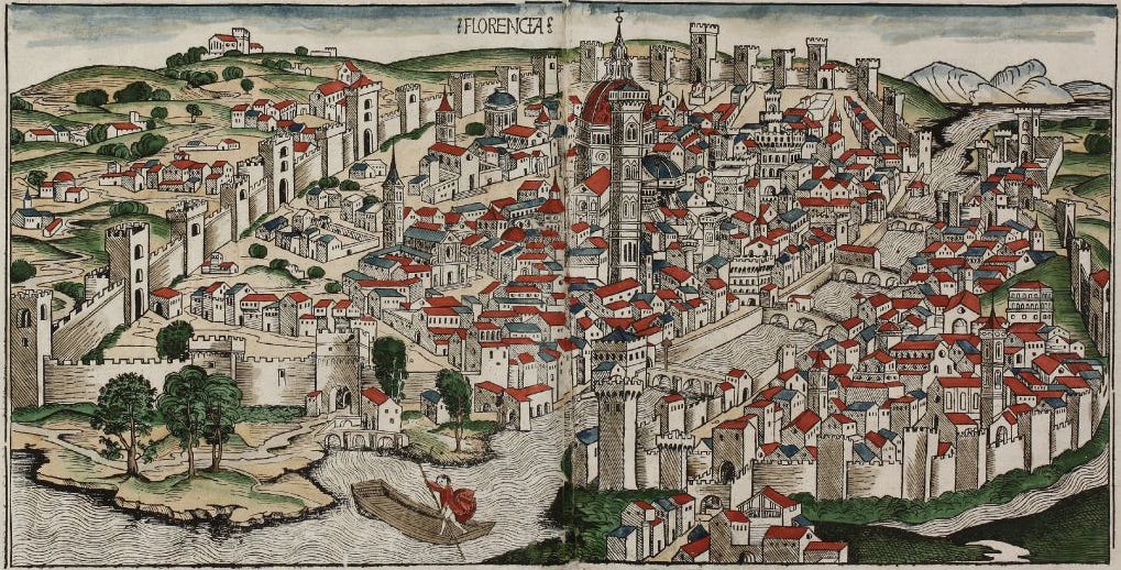 Florence History Map Medieval Renaissance Cartographic Worlds Of The
