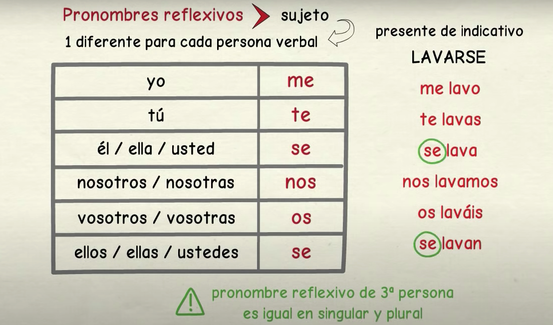 Conjugación De Lavarse