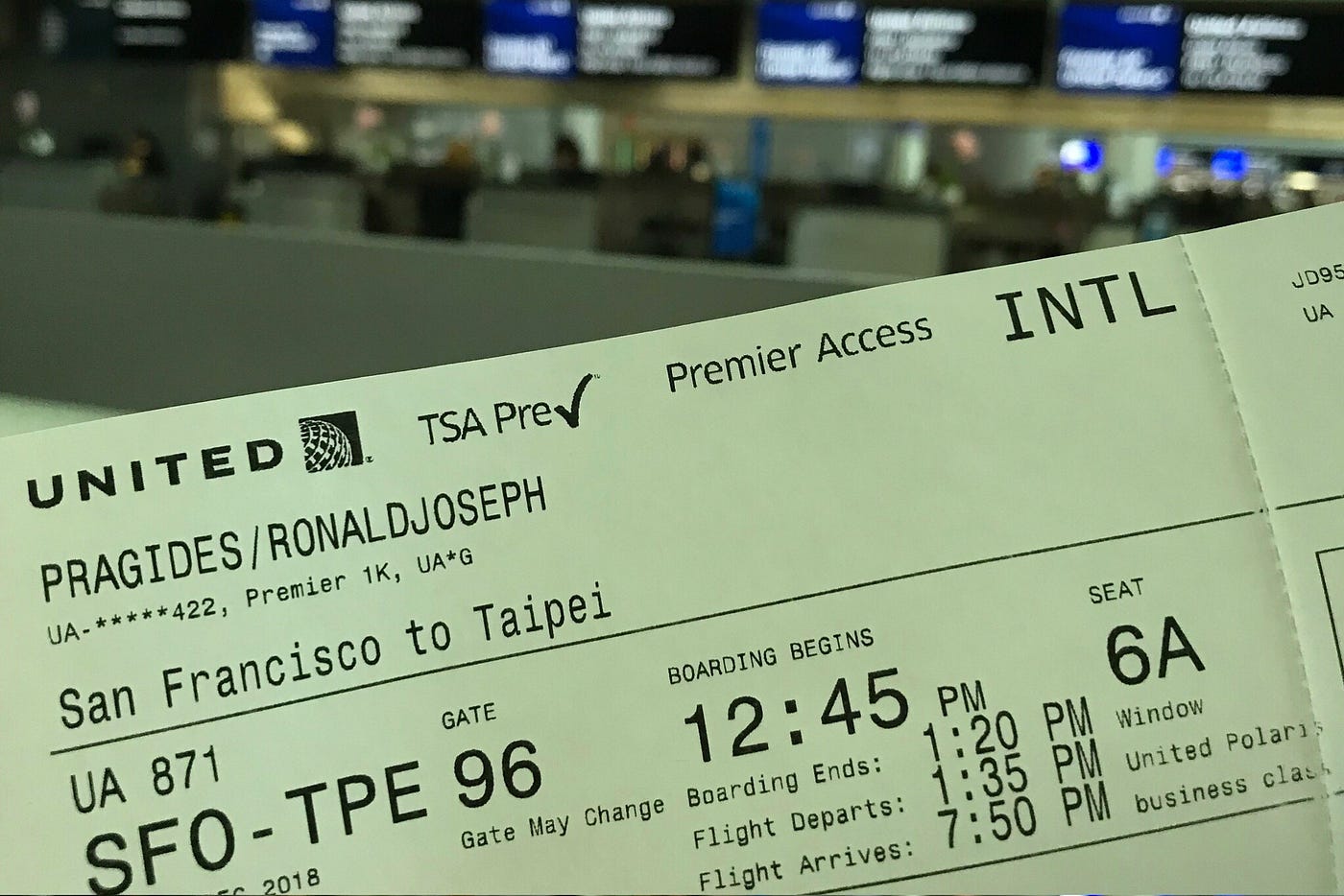 United Boarding Pass