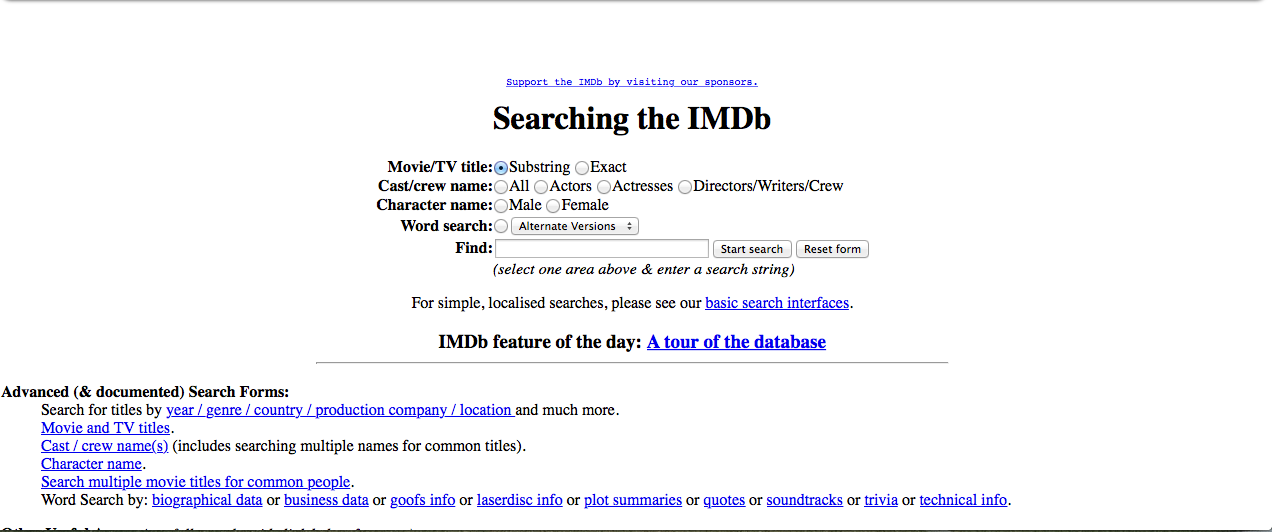Actor Search Database