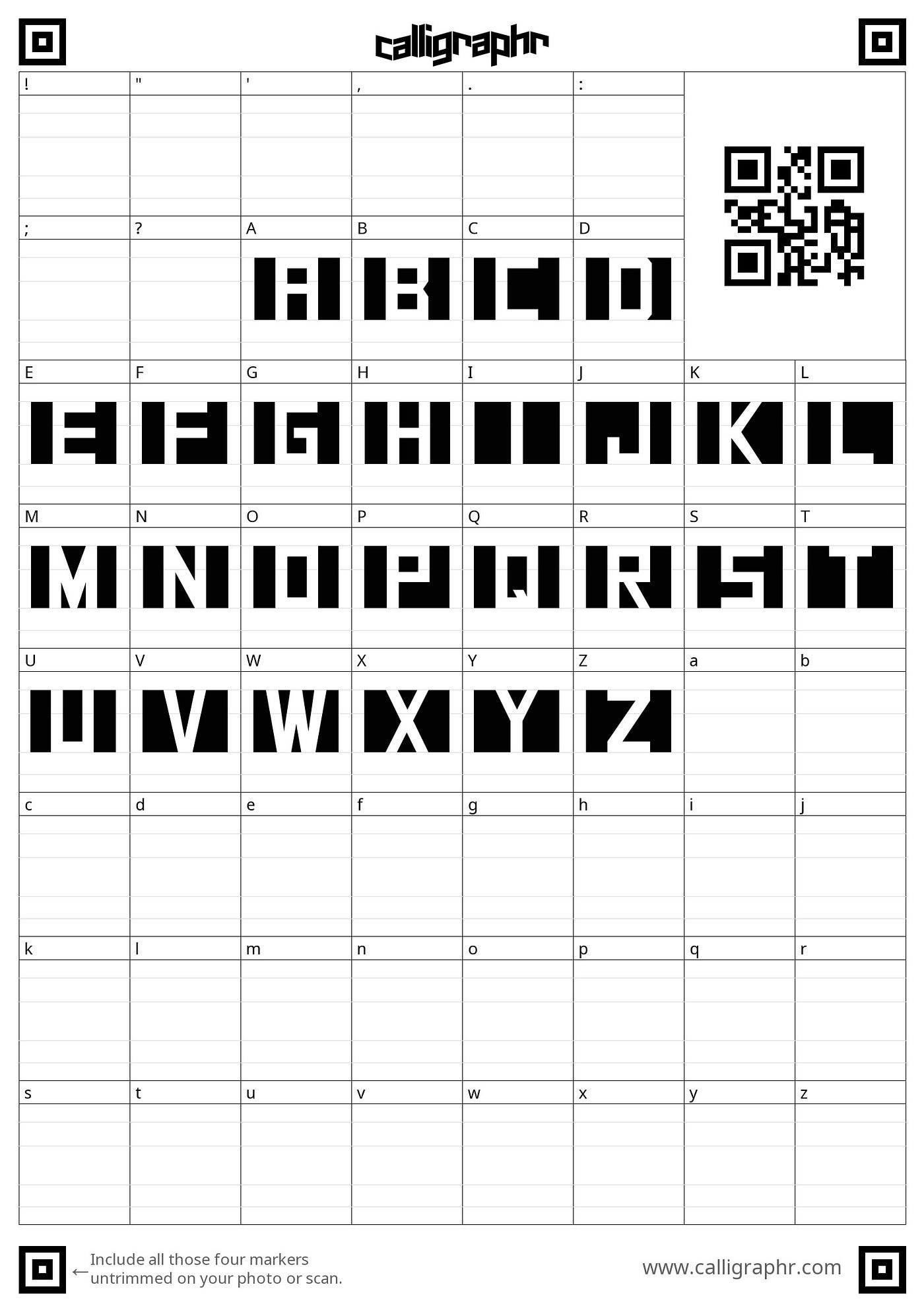 Negative Space Font