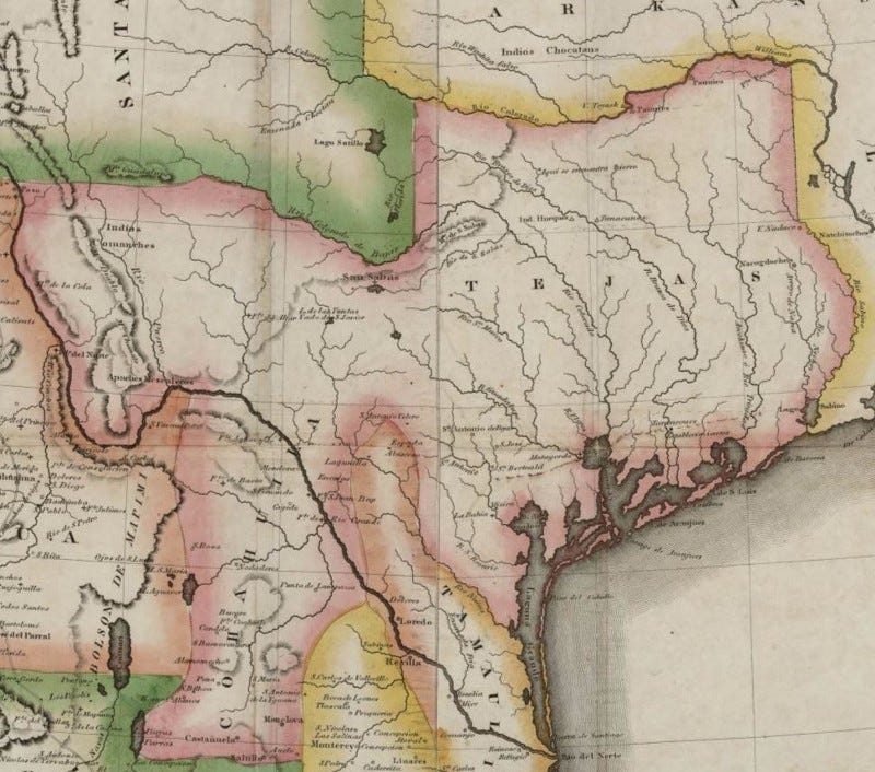 Mapa De Moisés En La Colonia Texas