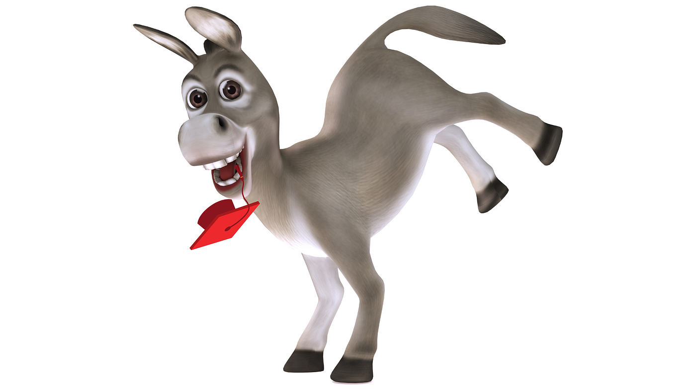 Donkey Kicking Cartoon