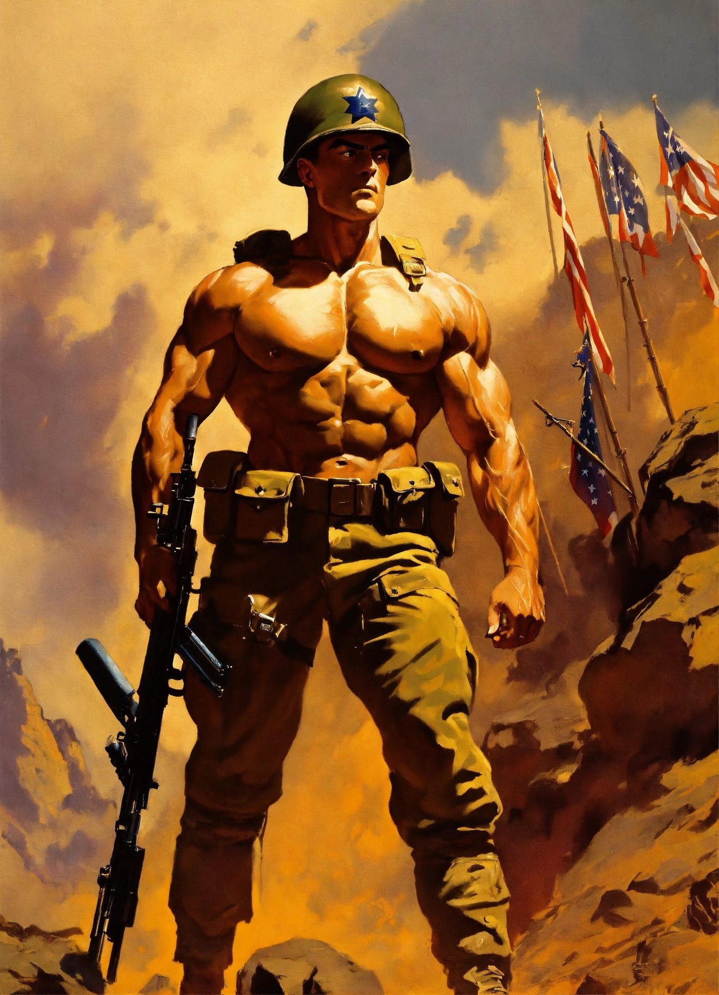 One Man Army Cartoon
