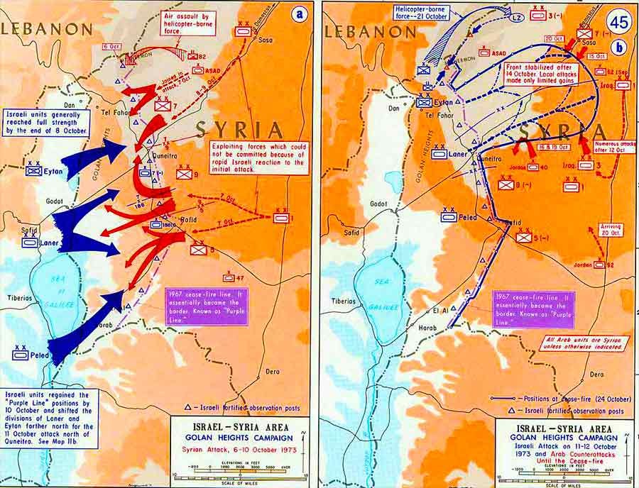 Yom Kippur War Map