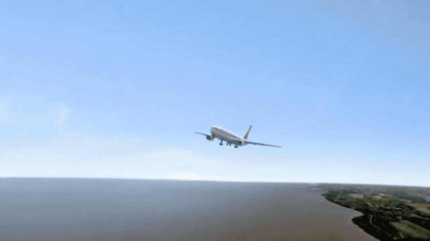 Plane Take Off Crash Gif
