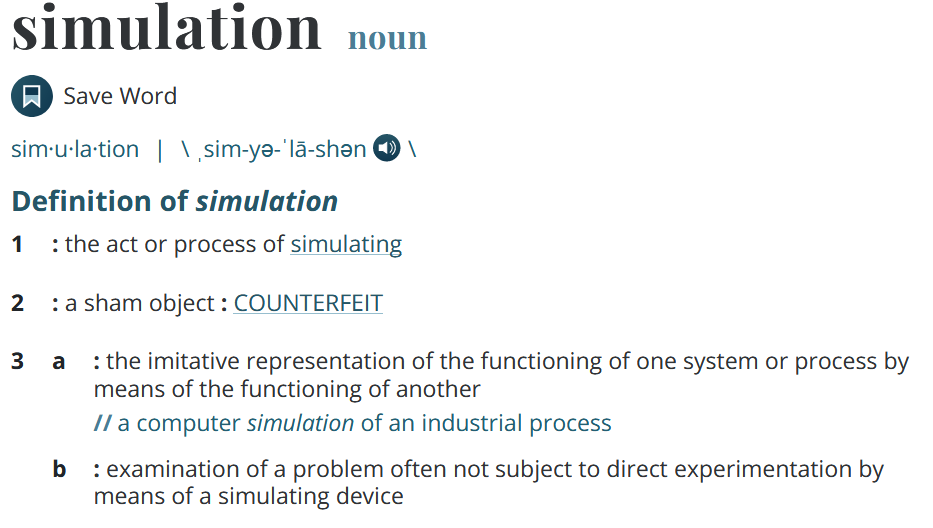 Simulate Definition
