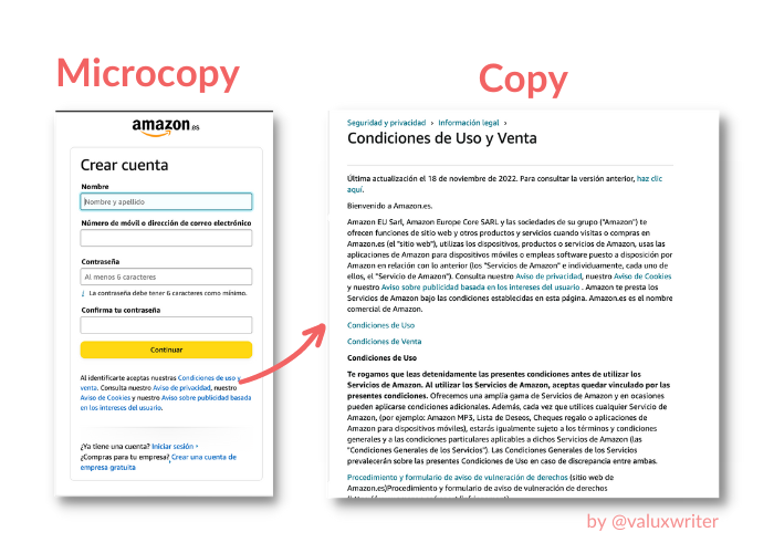 Microcopy vs Copy
