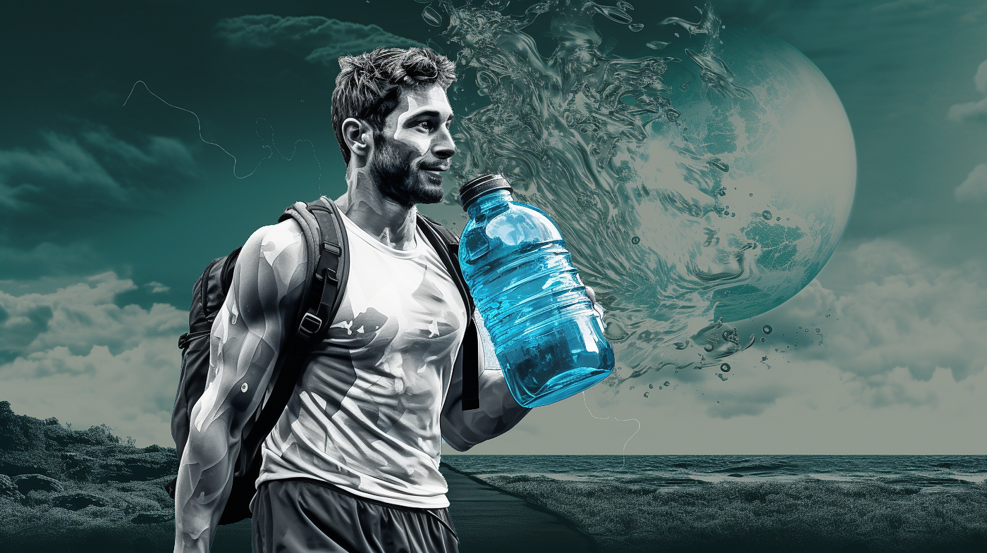 Man Drinks Hydration