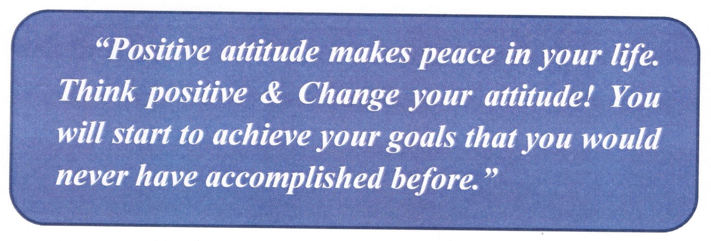 Attitude Change Life Change