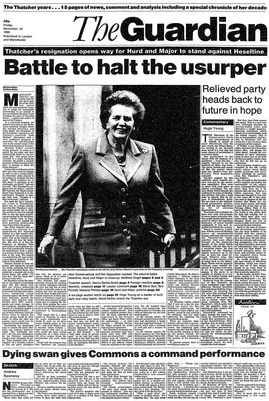 Margaret Thatcher 1990 Resignation