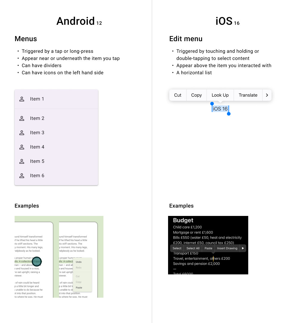 Android List Menu Icon