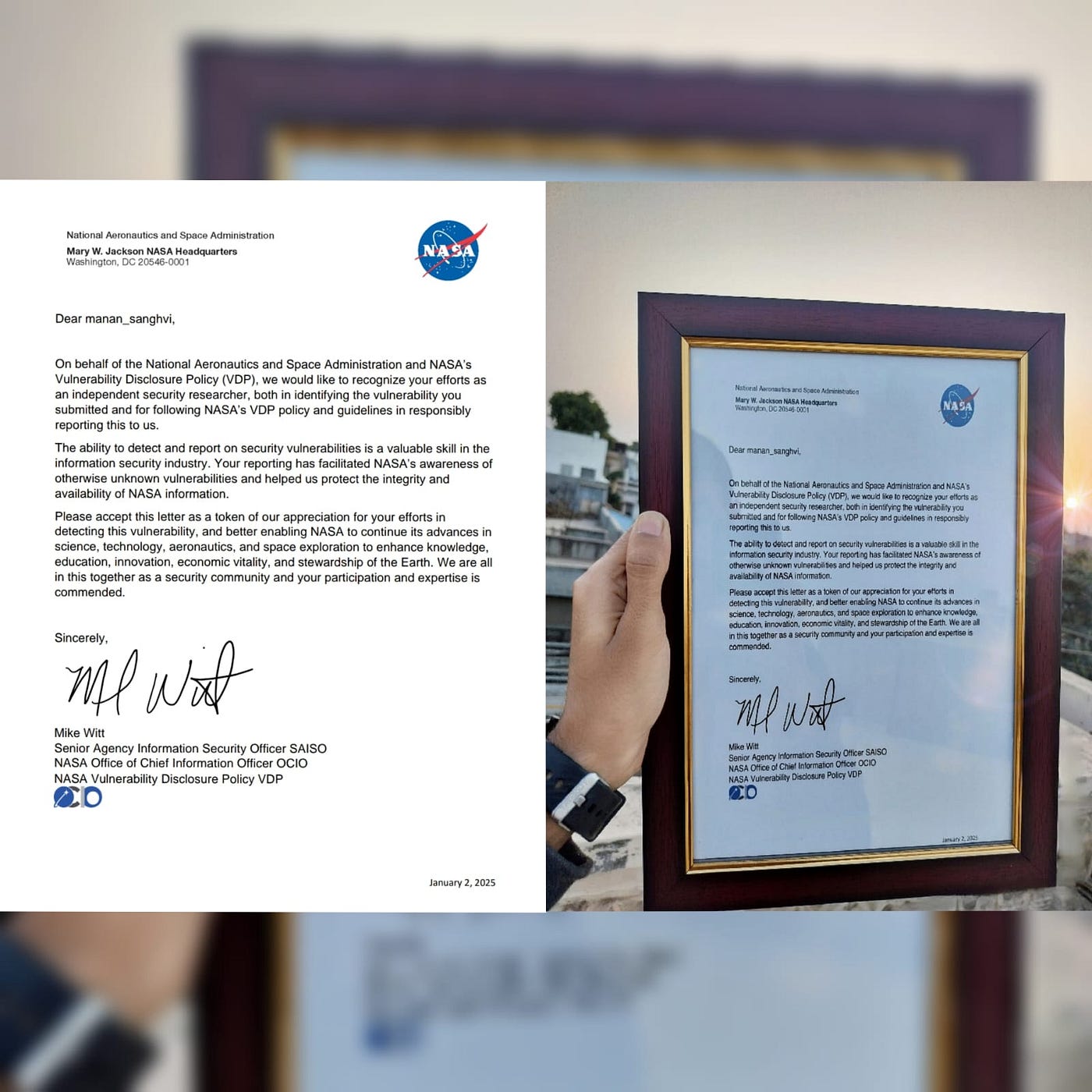 Nasa Certificate Of Appreciation Lunarclips