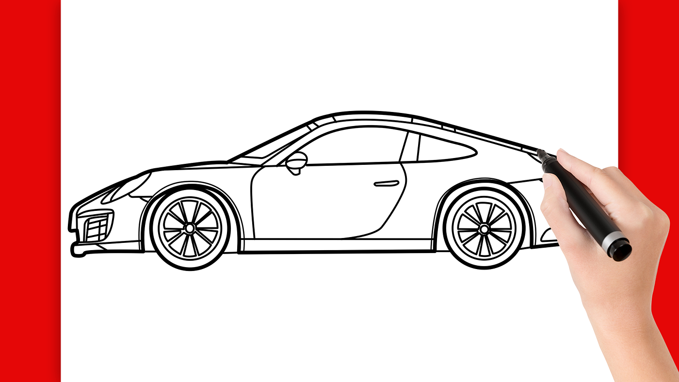 Porsche Drawing