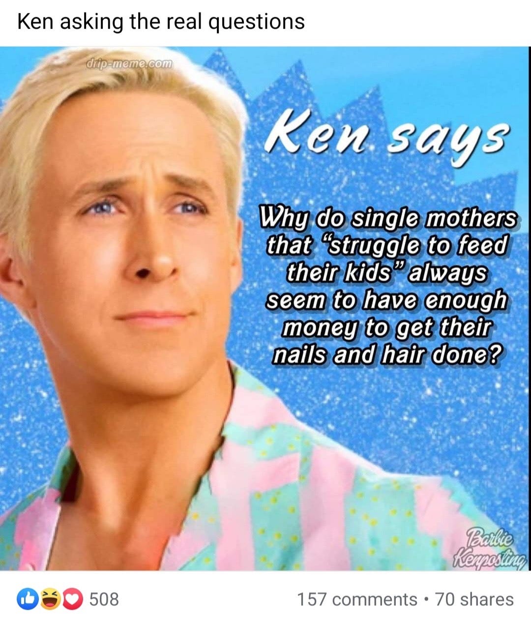 Ken Ik Je Meme Amazon.com: Mens Ken Costume IDGAF Meme Personalized