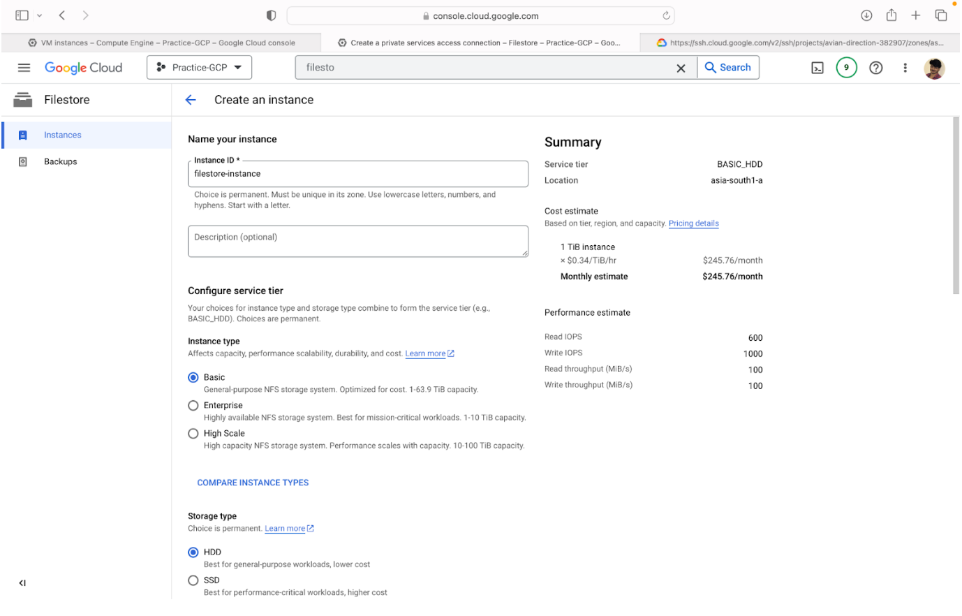 Filestore Gcp Google Cloud Storage And Database Services: Beginners