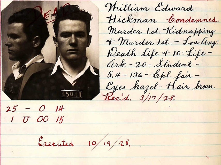 William Edward Hickman The Fox The Horrifying Murder Of Marion Parker