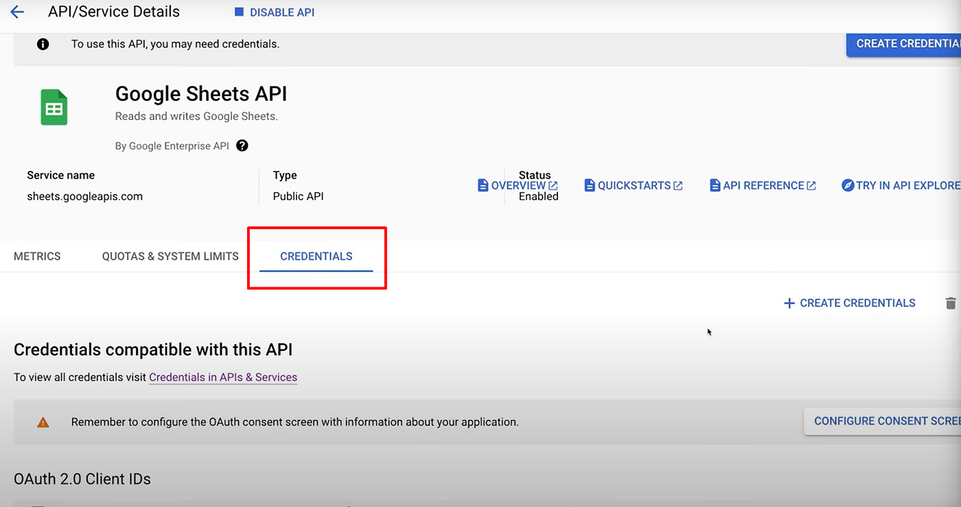 Google Spreadsheet Api Python