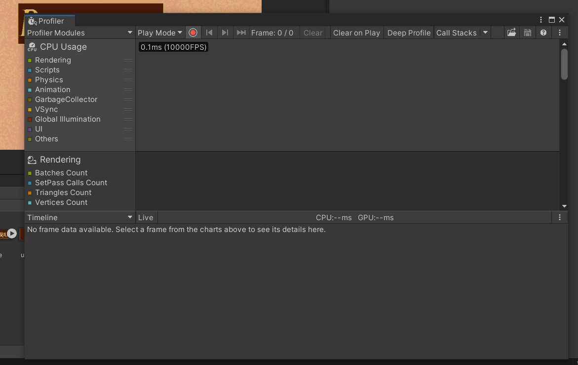 Unity Manual Cpu Usage Profiler Module