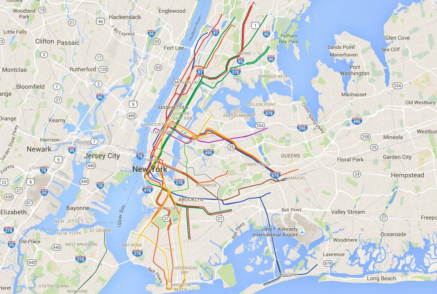The New York City Subway Map As Youve Never Seen It Before The New