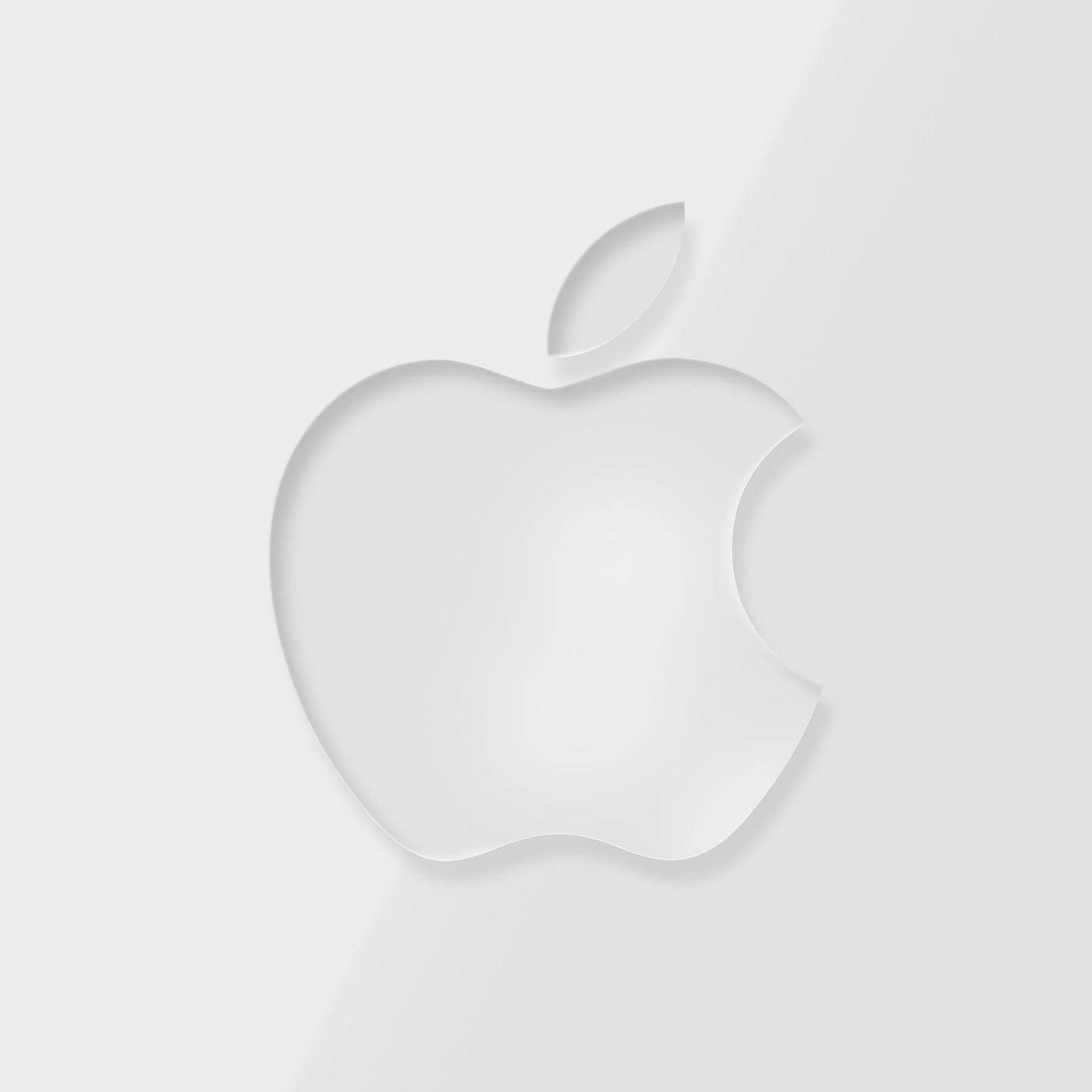 White Apple Logo Transparent