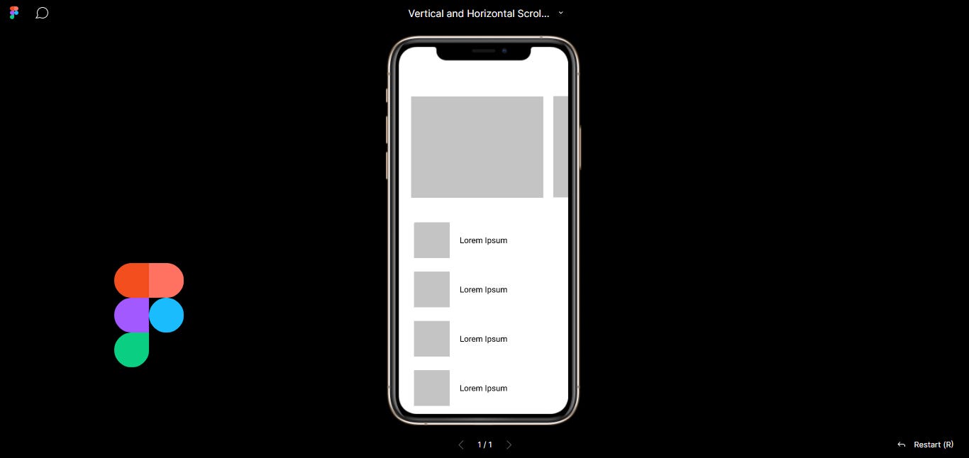 Horizontal Scroll Shape