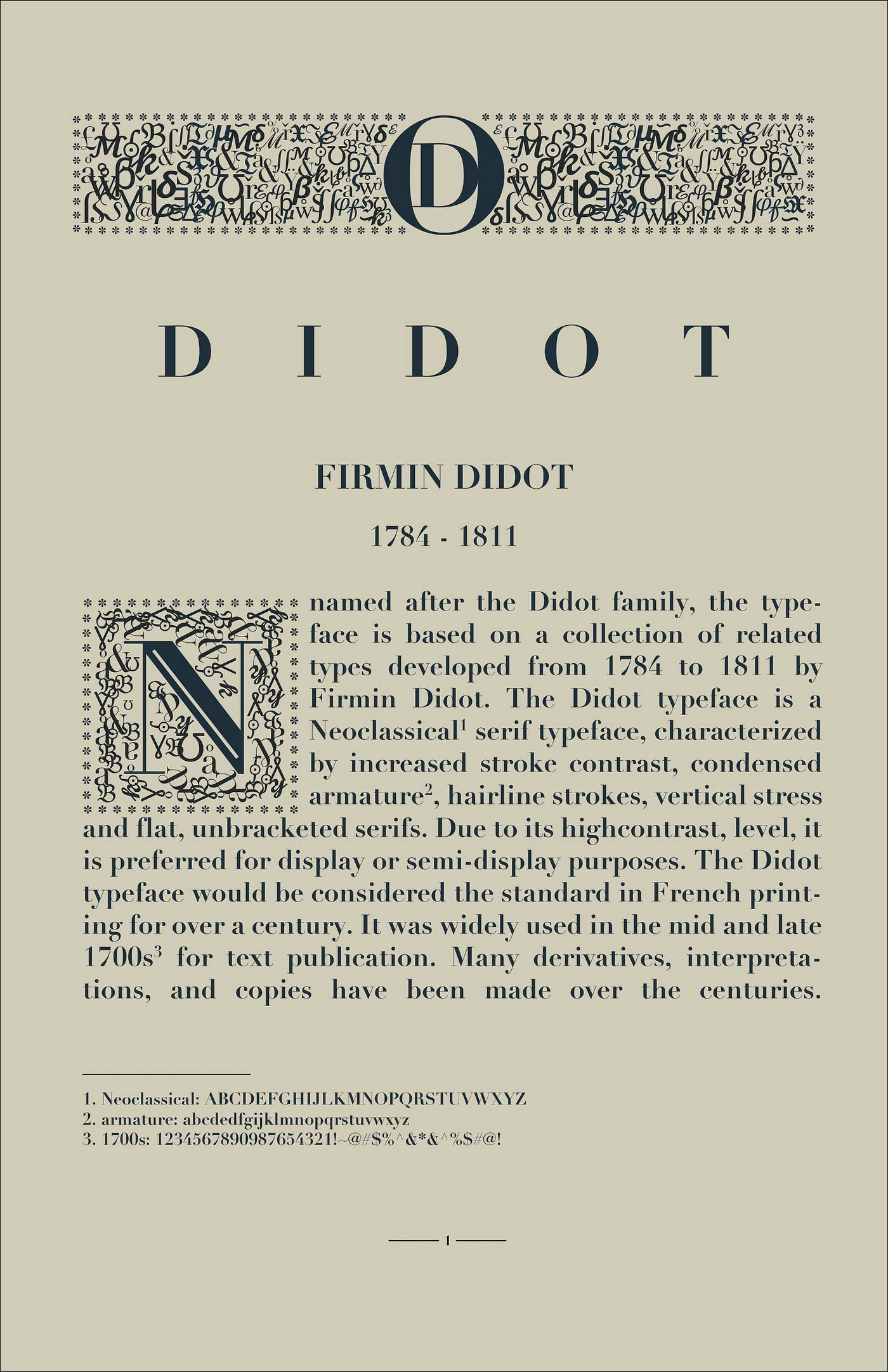 1700s Type Font