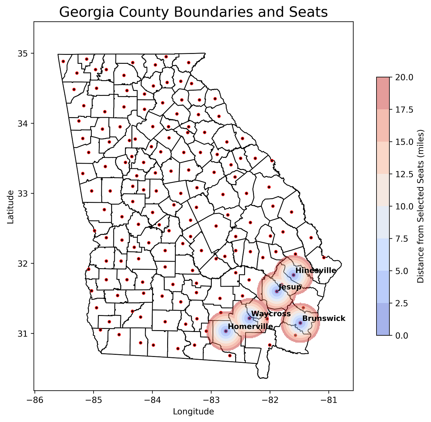Georgia Map With Counties
