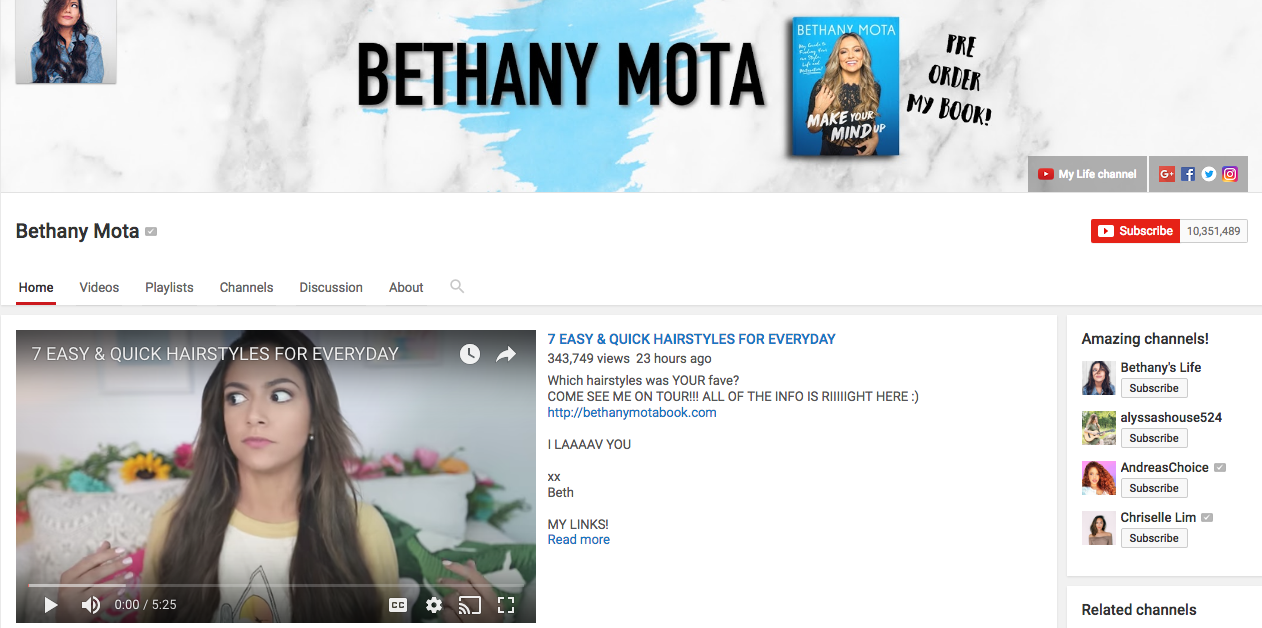 Bethany Mota Sketch Book