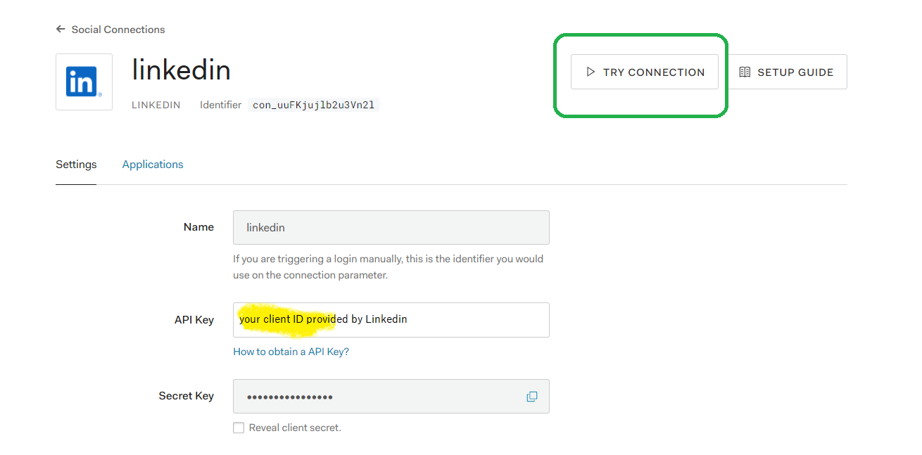 Linkedin Button Login