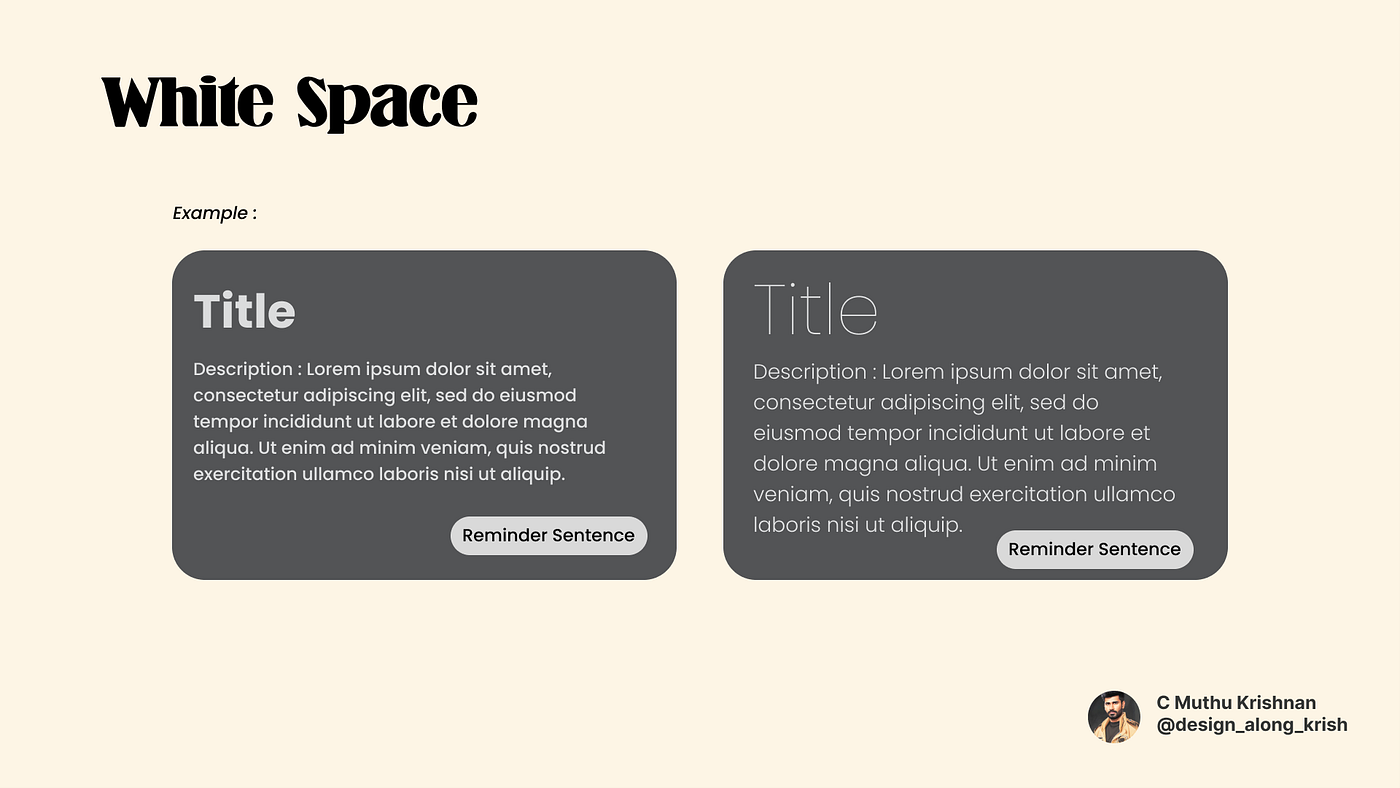 White Space Design Principle