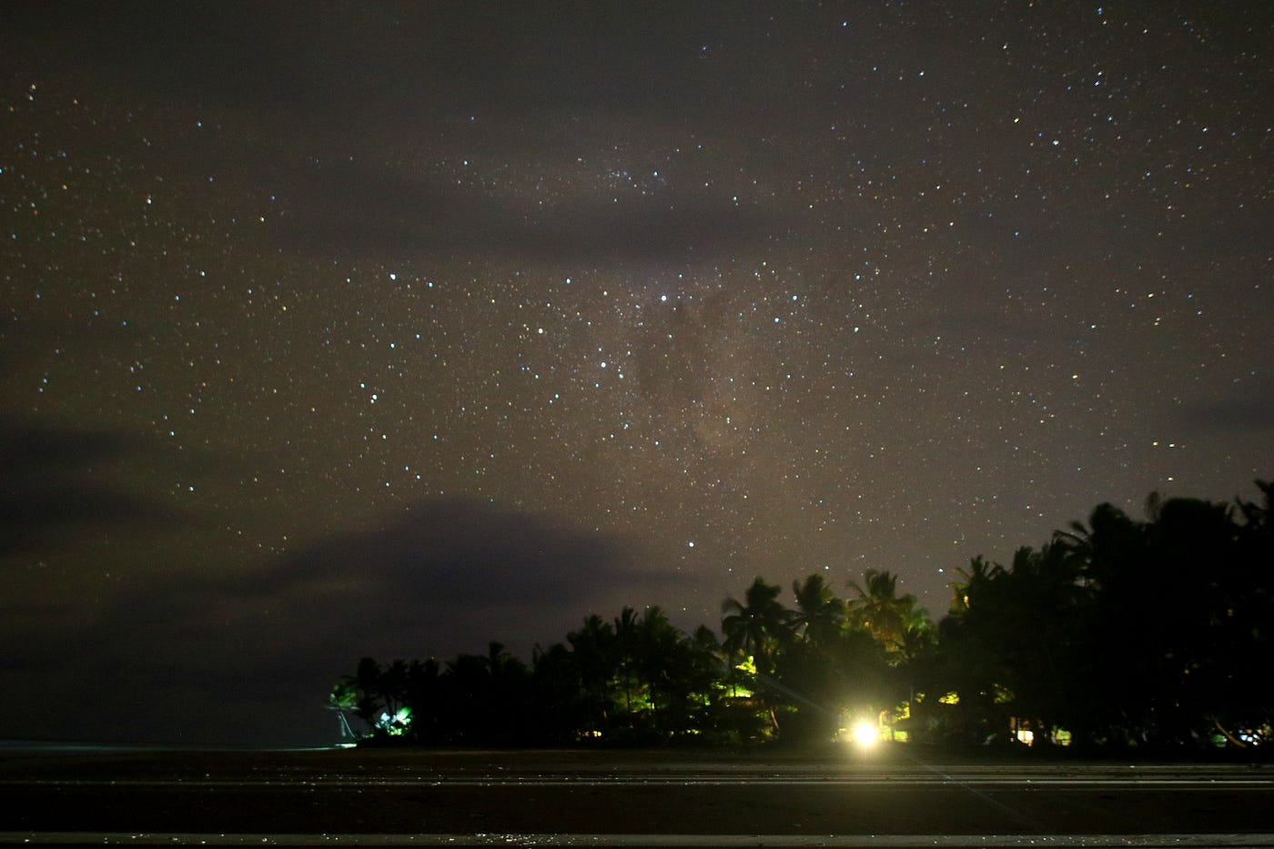 Tropical Beach Night Stars