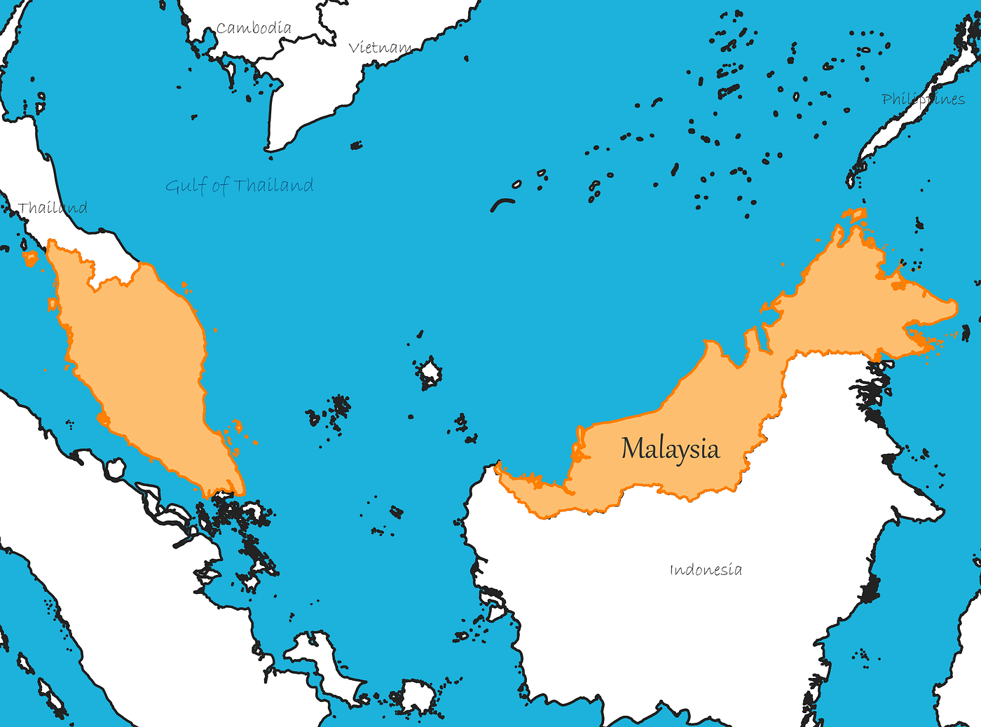Geography Map Of Malaysia