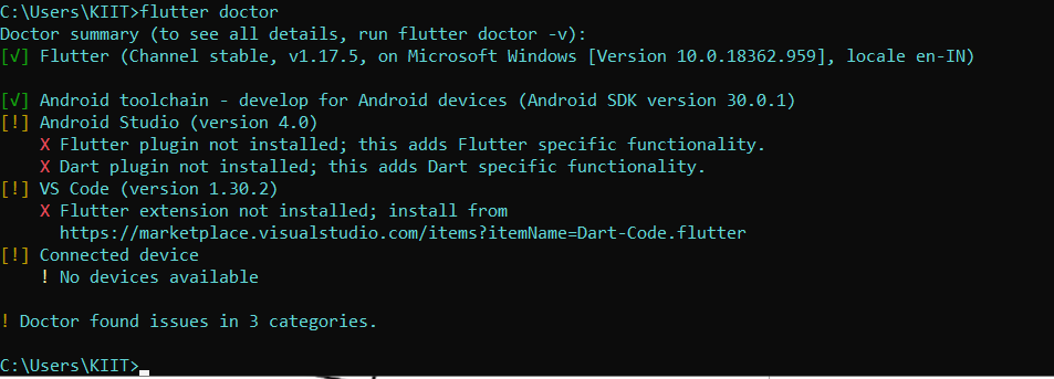 No Connected Devices Found In A Flutter App In Android Studio Stack