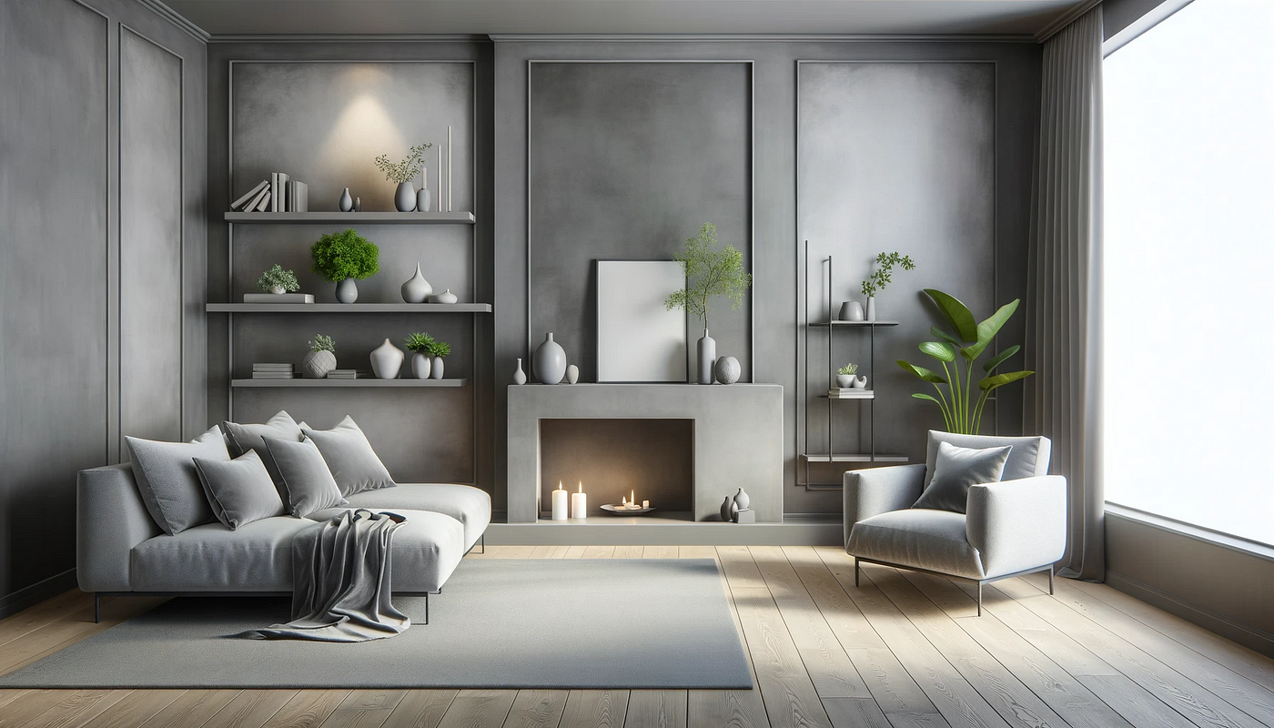 Gray interior design store