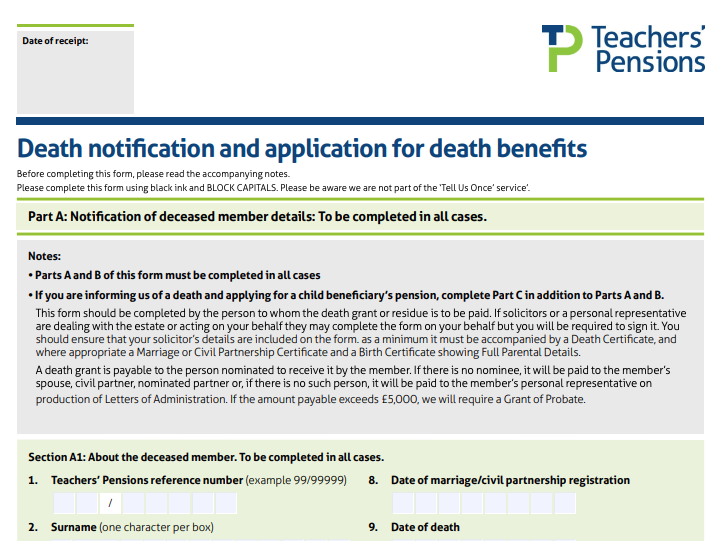 Deceased Notification Service