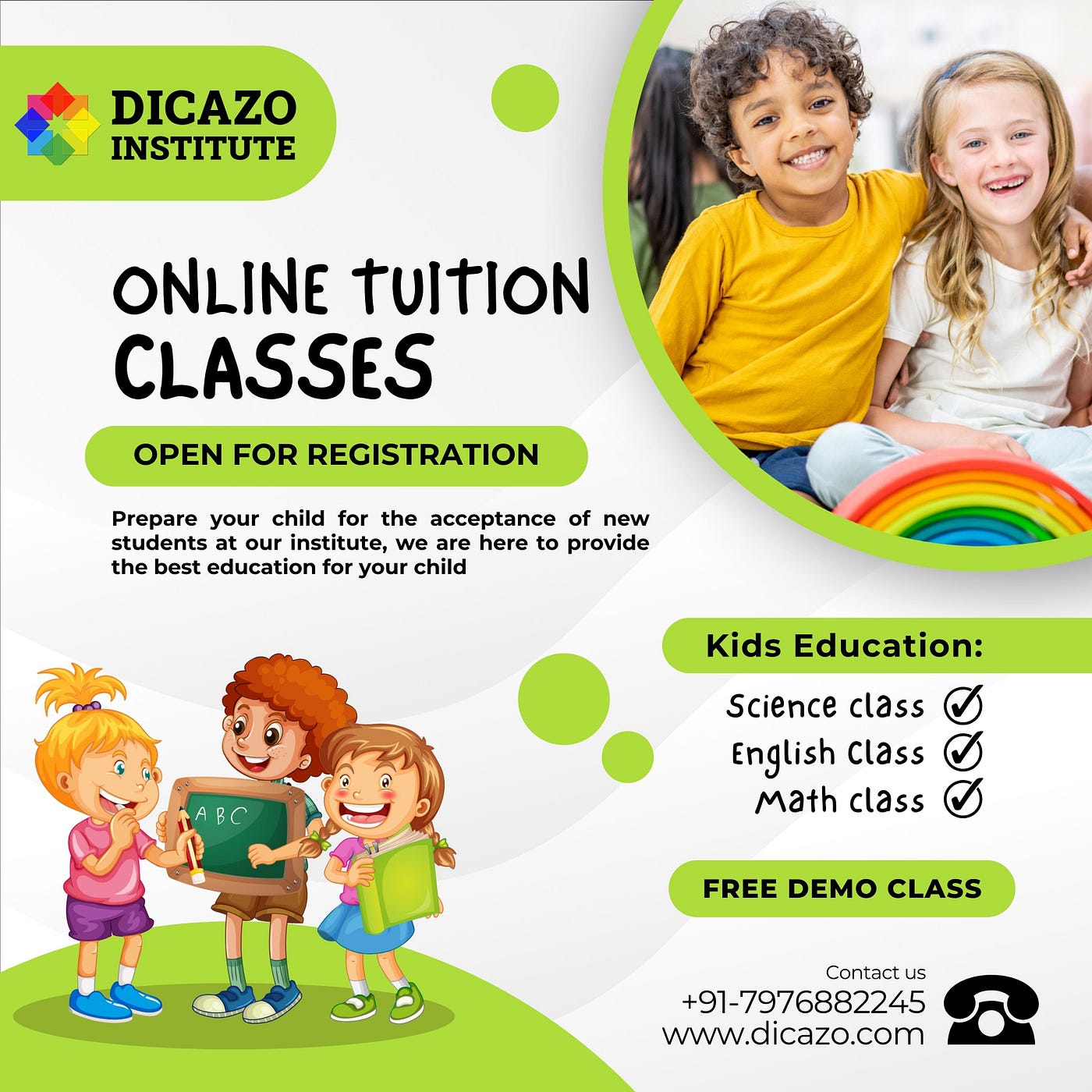 Kids English Class Advertisement
