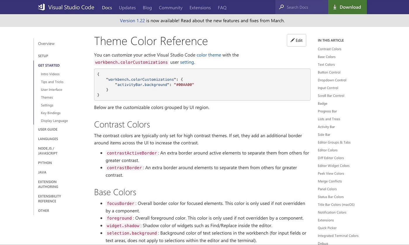 Visual Studio Background Color Theme Color | Visual Studio Code