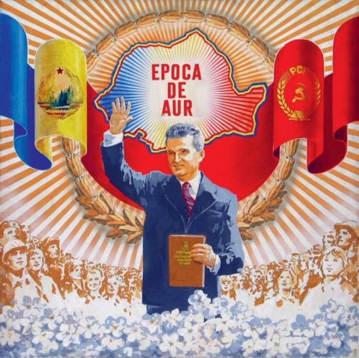 Nicolae Ceausescu Propaganda Poster