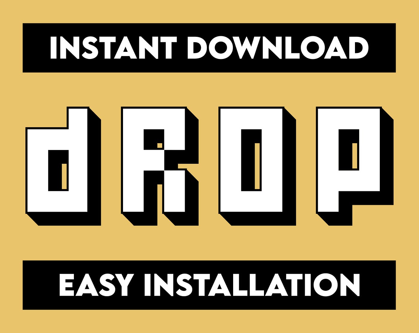 Drop Shadow Font