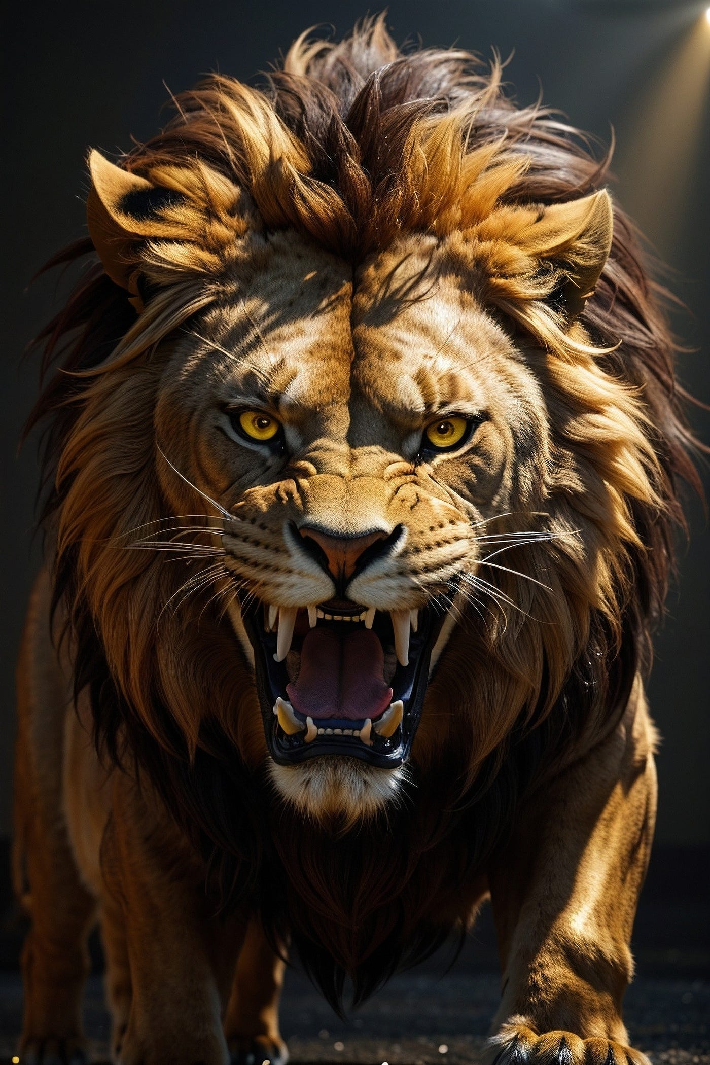 Beautiful Lion Roaring
