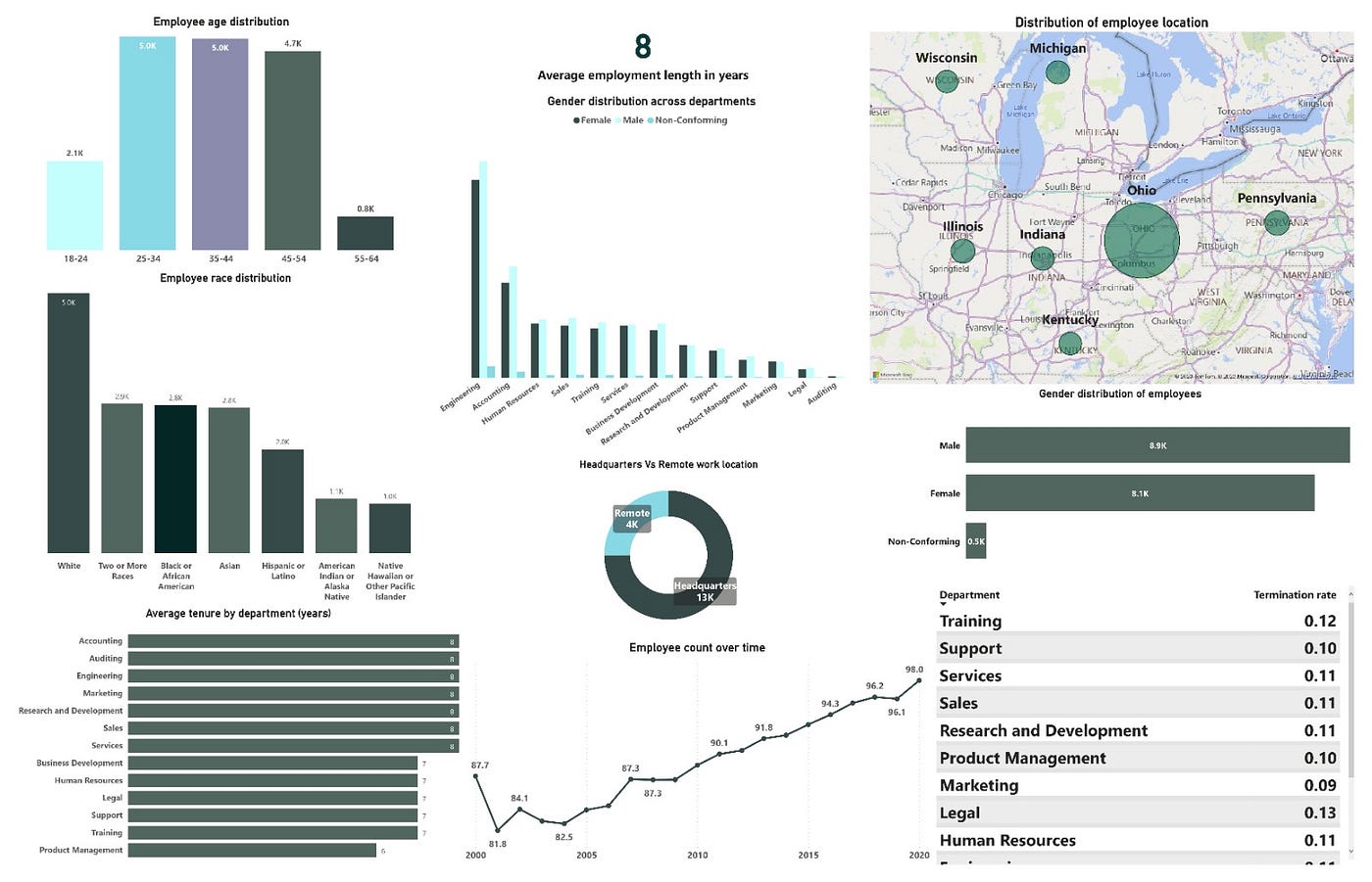 Employee Demographics Infographic