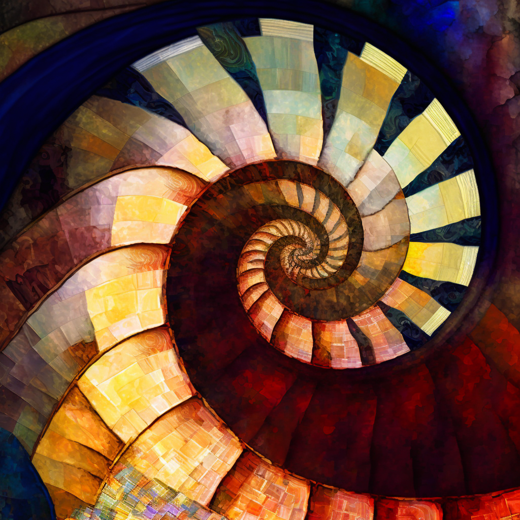 Fibonacci Sequence Spiral Art