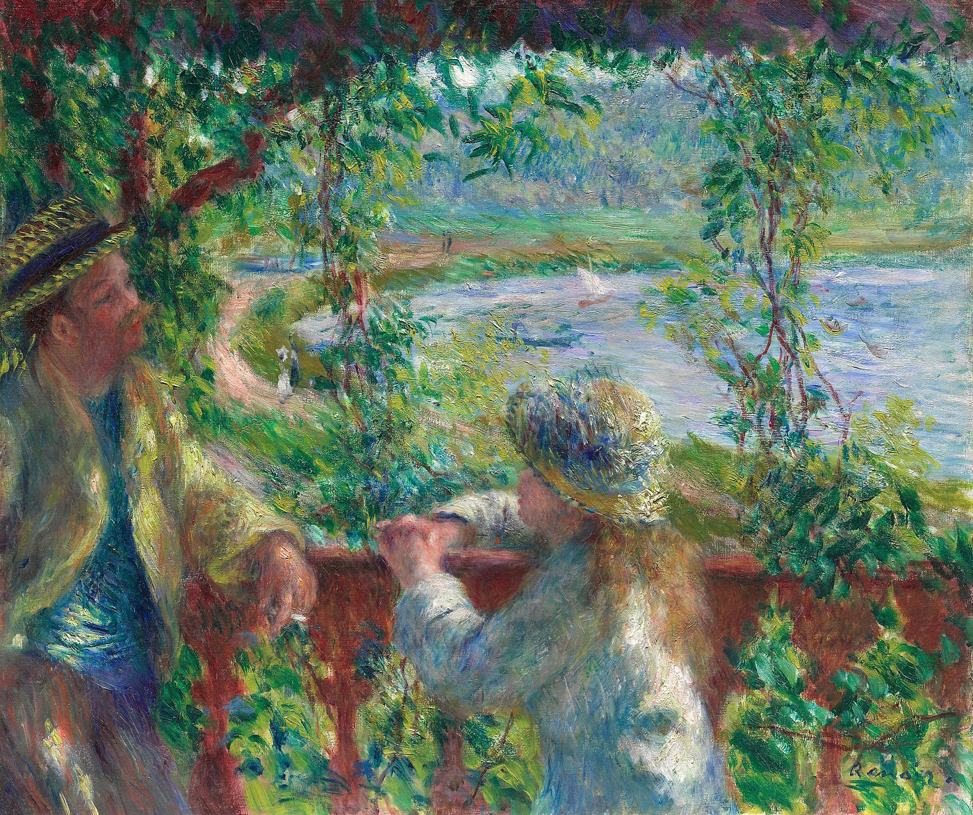 Renoir Impressionism Two Sisters By Pierre Auguste Renoir Painting By