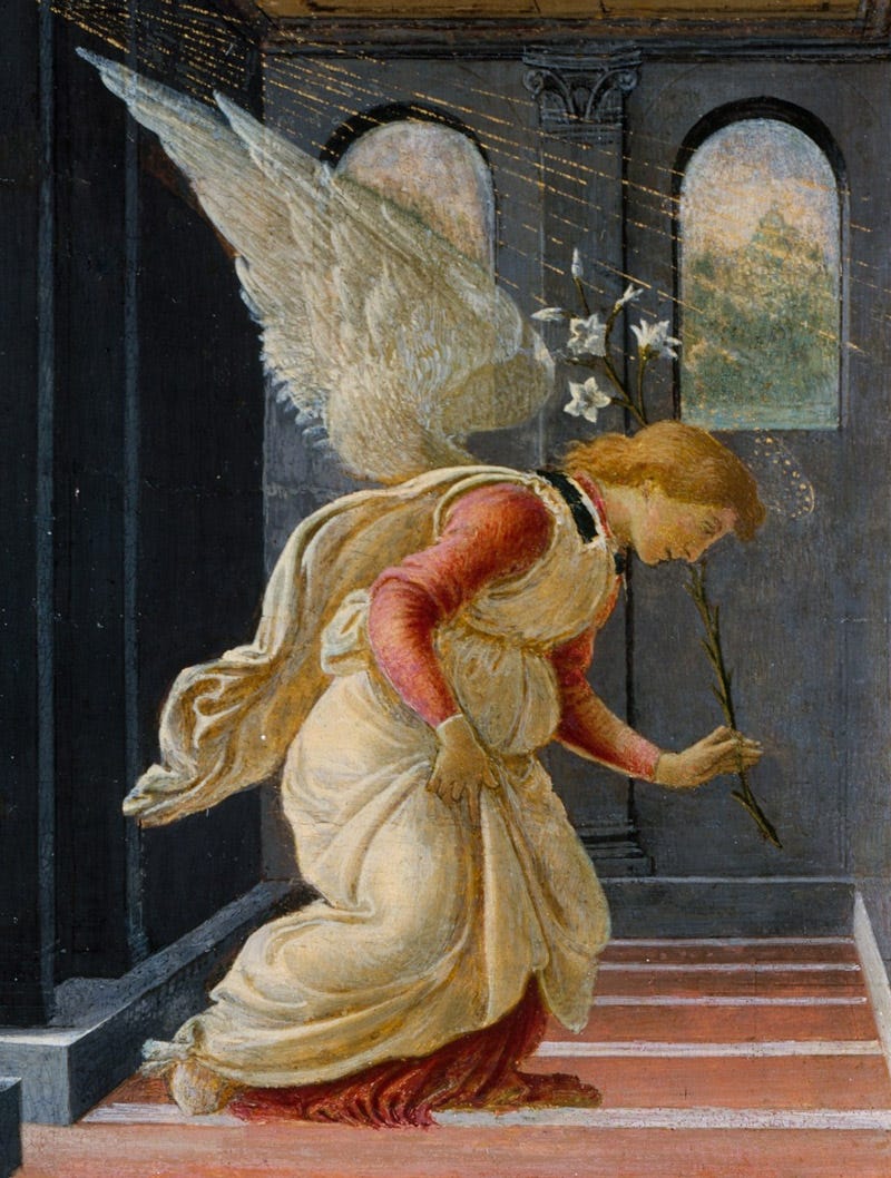 The Annunciation Painting Botticelli The Annunciation Art Print By
