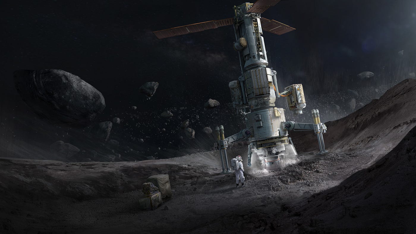 Asteroids Science Fiction Space Base