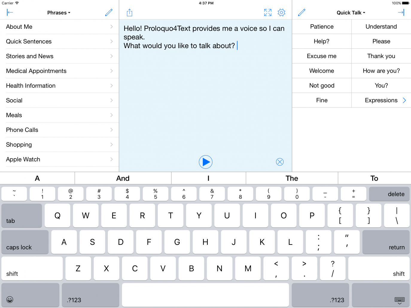 Proloquo2go Keyboard