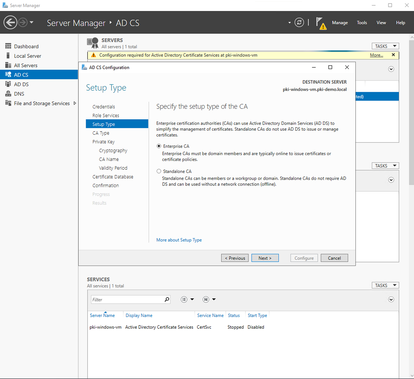 Setting Up A Windows Public Key Infrastructure Part 2 HOWTO: Install A