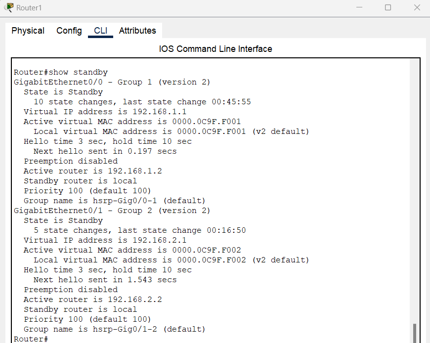 Hsrp Configuration On Cisco Router Using Cisco Packet Tracer Learn CDP