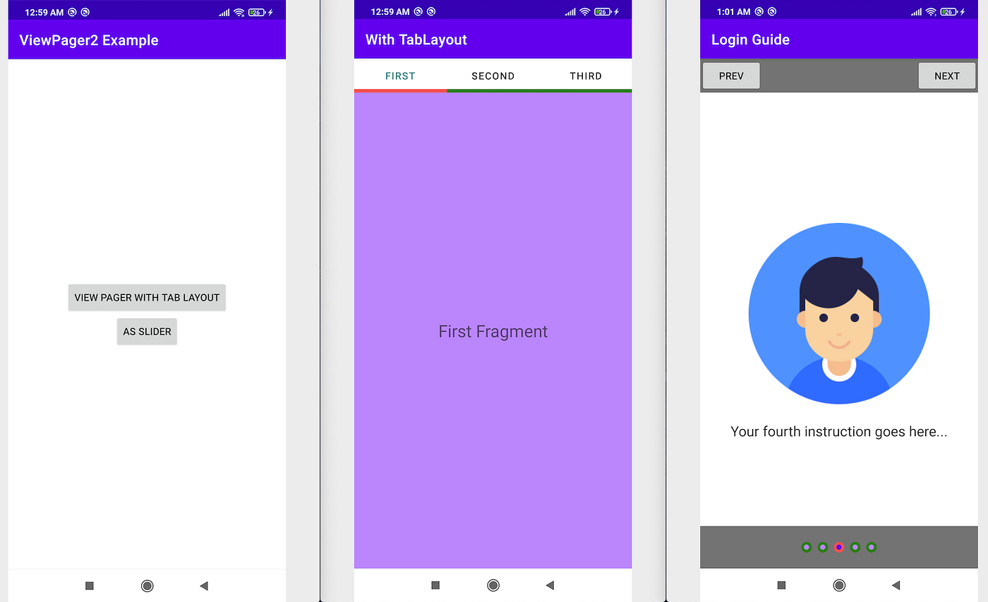 Exploring Viewpager2 In Android Using Recyclerview Adapter With By